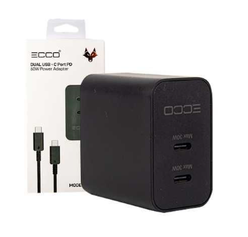 CARGADOR ECCO 60W – 2P PD + PD + cab TC-IPH – Impulso Digital